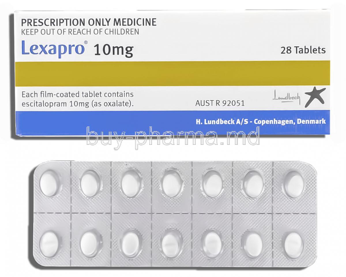 Buy Lexapro Escitalopram Oxalate 28s Tablet Online